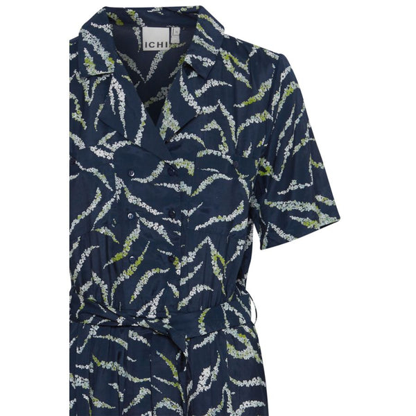 Ichi Womens Evola Jumpsuit Total Eclipse Zebra Flower - Donaghys