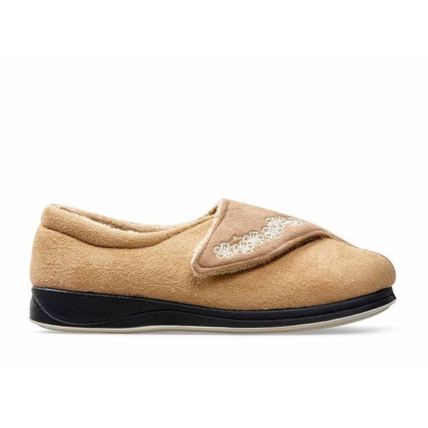 Padders Womens Slipper Hug Taupe/Camel - Donaghys
