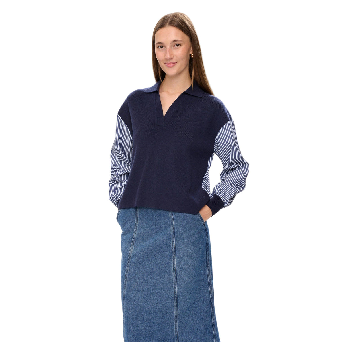 Numph Womens Pullover Marsy Dark Sapphire - Donaghys