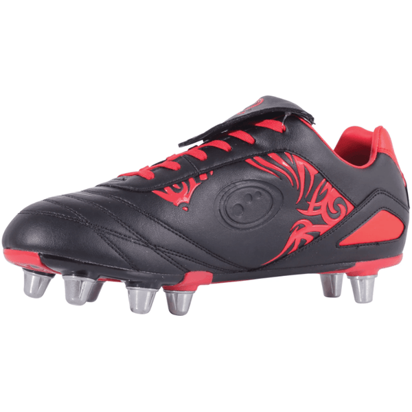 Optimum Rugby Boot Senior Razor Black/Red - Donaghys