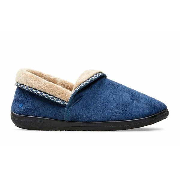 Padders Womens Slipper Mellow Denim Blue - Donaghys