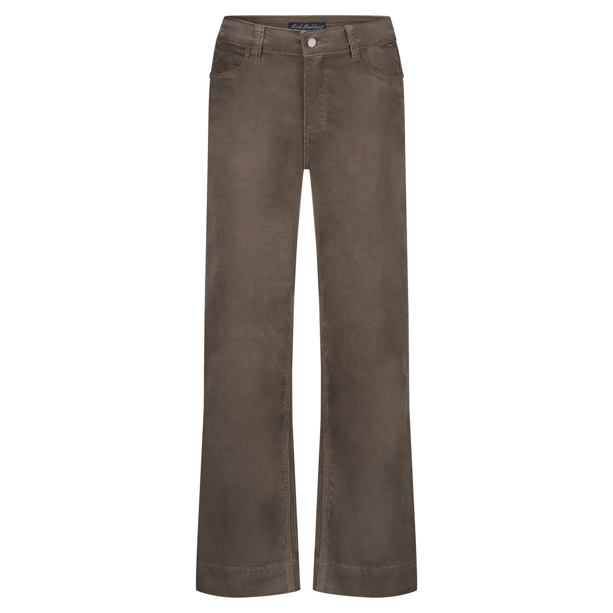 Red Button Womens Trousers Conny Shiny Cord Warm Taupe - Donaghys