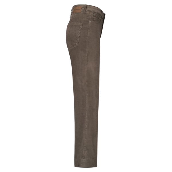 Red Button Womens Trousers Conny Shiny Cord Warm Taupe - Donaghys