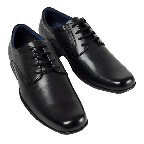 POD Boys Shoe Alec Black Leather - Donaghys