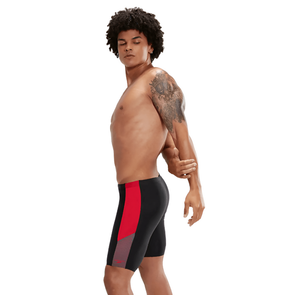 Speedo Mens Dive Splice Jammer Aquashort AM Black/Red - Donaghys