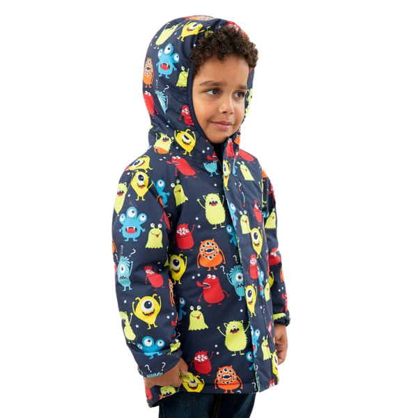 Lighthouse Boys Finlay Coat Monster Print - Donaghys